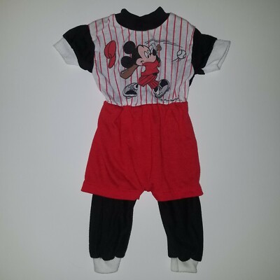 VTG Disney Jog Togs Mickey Mouse Baseball Baby Outfit Newborn (Birth-14 ...