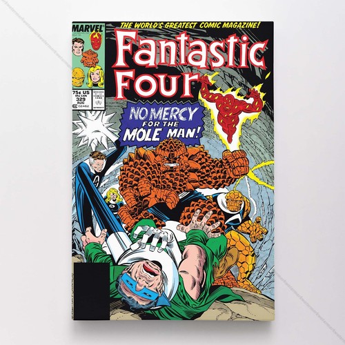 Fantastic Four #329 Poster Canvas F4 Marvel Comic Book Art Print | eBay ...