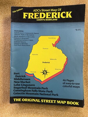 Frederick County Maryland ADC Street Map 15th Edition | eBay
