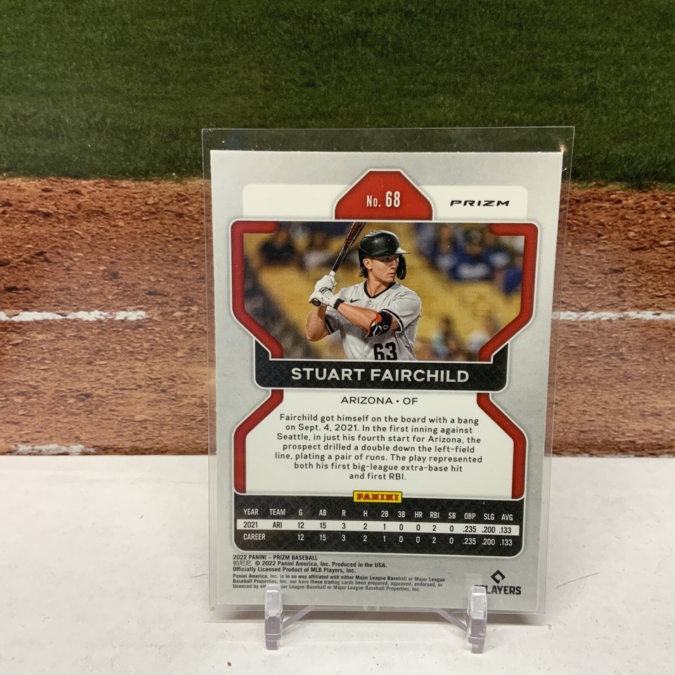 2022 Panini Prizm STUART FAIRCHILD Arizona Diamondbacks Purple PRISM RC ...