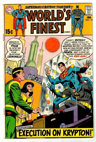 WORLD'S FINEST #191 (FN-) Execution on Krypton! Red Sun! Batman ...