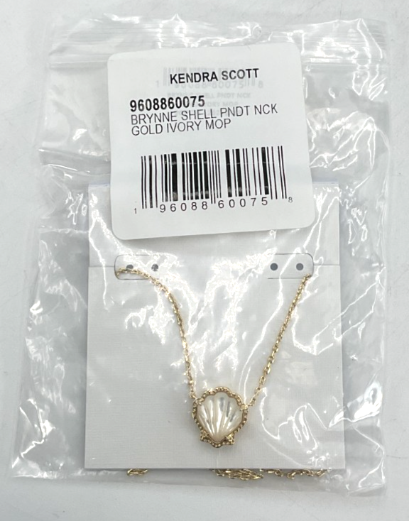 Kendra Scott Brynne Shell Gold Short Pendant Necklace NWT | eBay