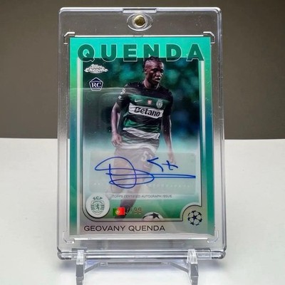 Geovany Quenda 2026 Chelsea RC Autograph Topps Chrome UEFA Soccer Card ...