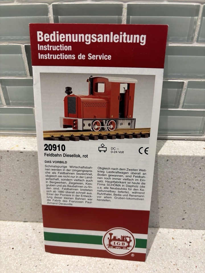 LGB Mine Train, Including 20910 Red Field Diesel Loco & 4 2430 Red ...