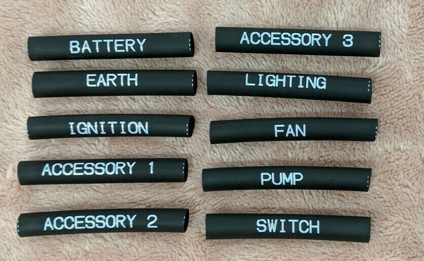 Wiring Labels : Heatshrink kit 92pcs RELAY controlled car accessories ...