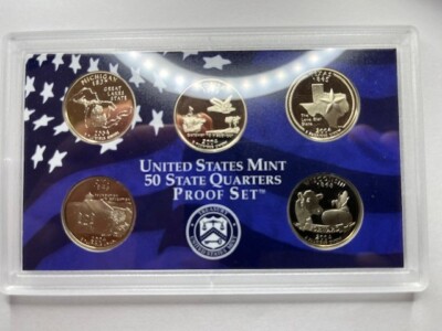 2004 US MINT 50 State Quarters Proof Set in OGP with COA (5 Coins ...