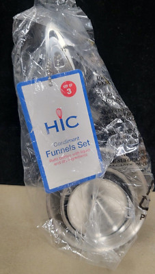 HIC Condiment Funnel Set, 3 sizes included | eBay