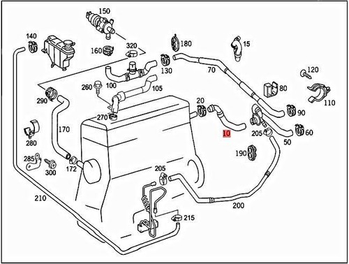 Genuine MERCEDES A209 C209 CL203 S203 W203 C-CLASS W203 Hose 2098300096 ...
