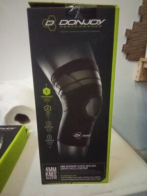 DonJoy Performance 4MM Knee Pad Support Compression Leg Sleeve Size ...