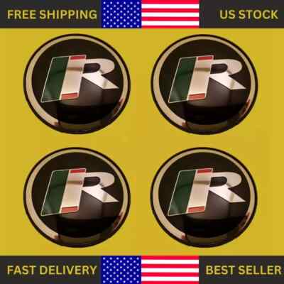 Set Of 4 JAGUAR R Wheel Center Cap 59mm Chrome Black | eBay