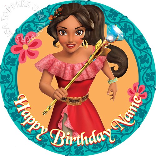 EDIBLE Elena of Avalor Cake Topper Birthday Princess Wafer Paper 7.5 ...