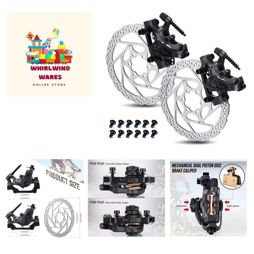 1 Pair MTB Disc Brake Set, Mechanical/Hydraulic Disc Brake Kit, MTB ...