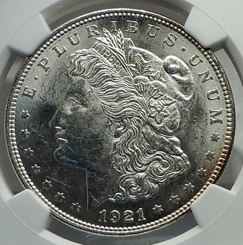 1921 UNITED STATES of America SILVER Morgan US Dollar Coin EAGLE NGC MS ...