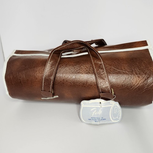 Vintage Faribo 100% Acrylic Fringed Roll Up Robe Throw Blanket Brown ...