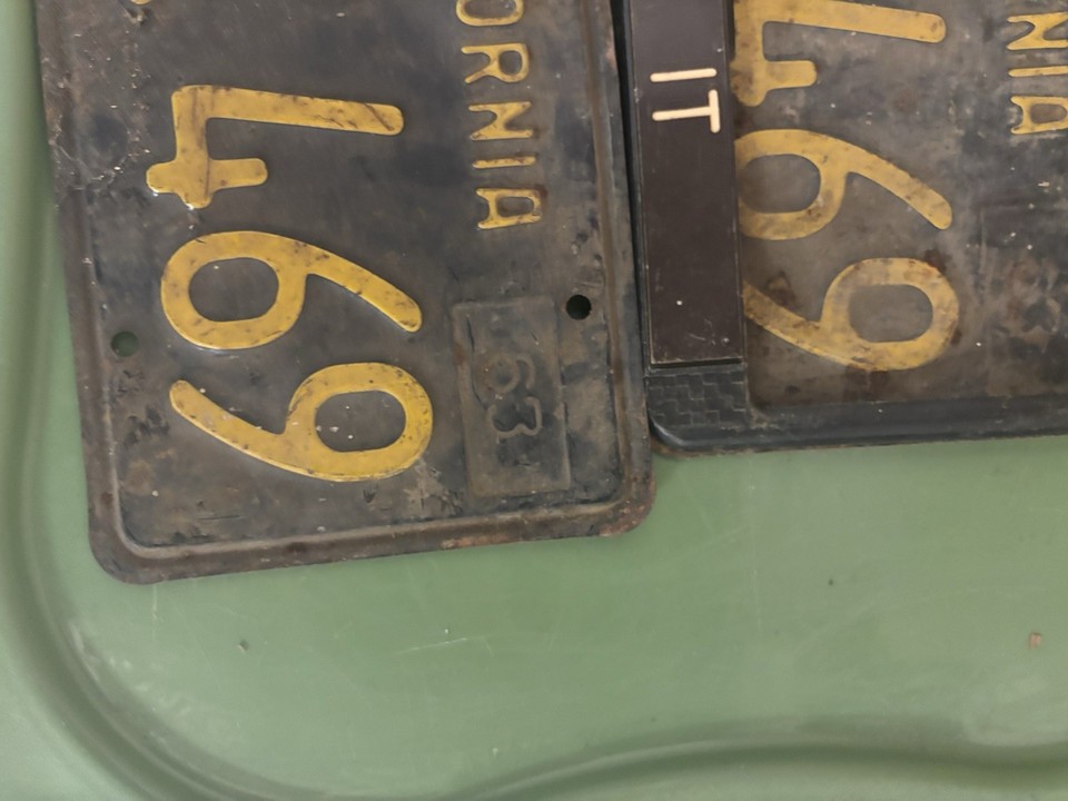 1963 california license plates pair | eBay