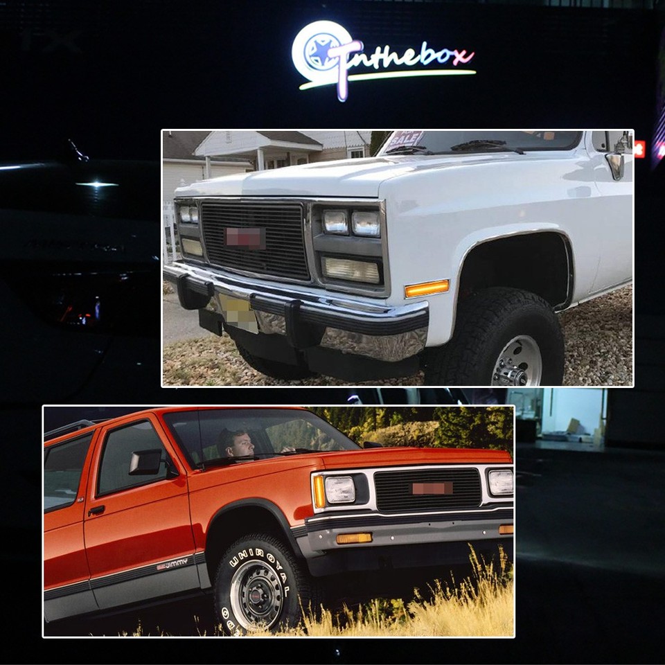 Amber Lens + LED Side Marker Corner Lamps For Chevy S10 GMC Jimmy S15 ...
