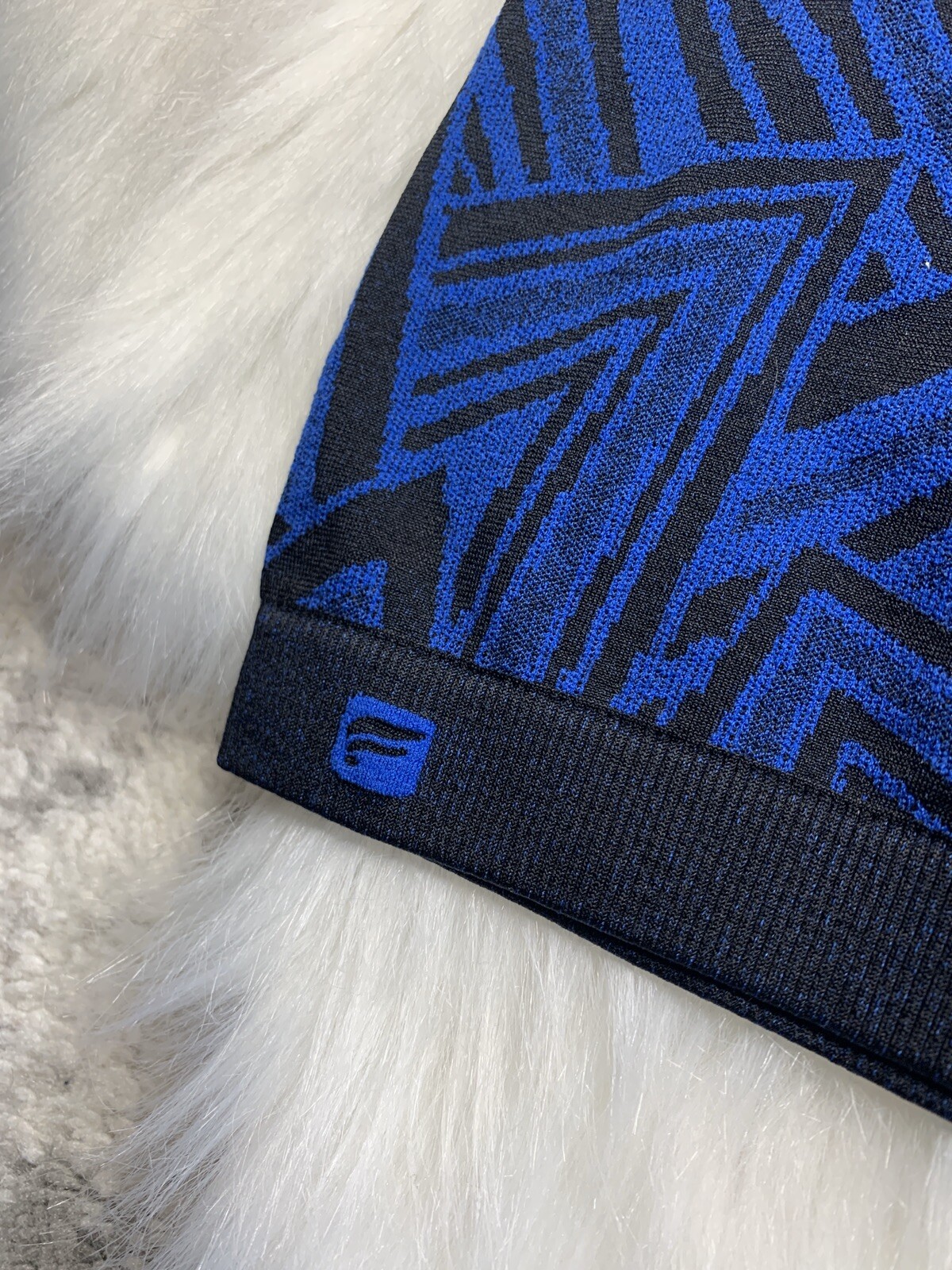 Fabletics Kate Hudson Blue Black Triangles Athletic W… - Gem