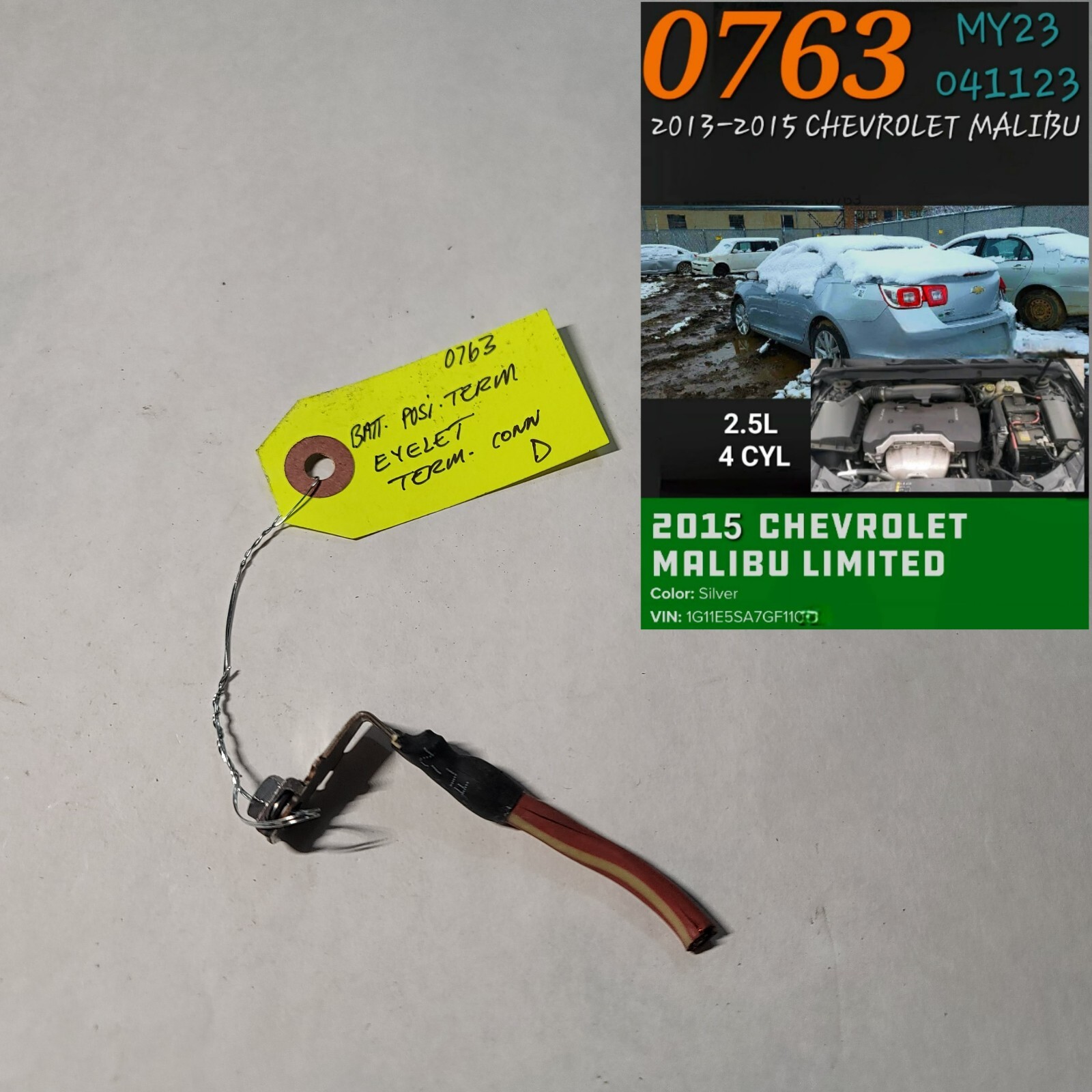 ⭐⭐OEM 2013-2015 CHEVROLET MALIBU BATTERY POSITIVE EYELET TERMINAL D ...