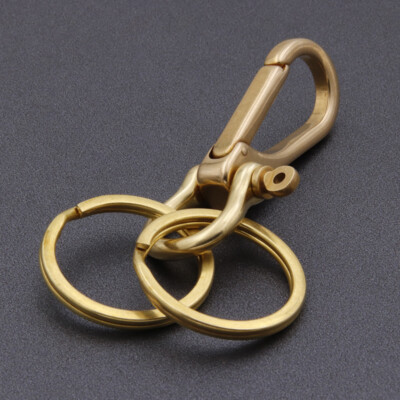 Solid Brass Keychains Pants Clip Bag Hook Handmade Car Keyrings Key ...