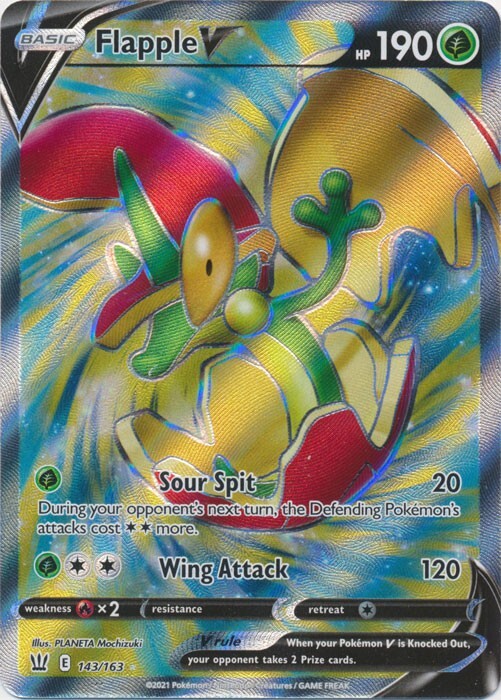 Flapple V (Full Art) 143/163 Ultra Rare Battle Styles Pokemon TCG | eBay
