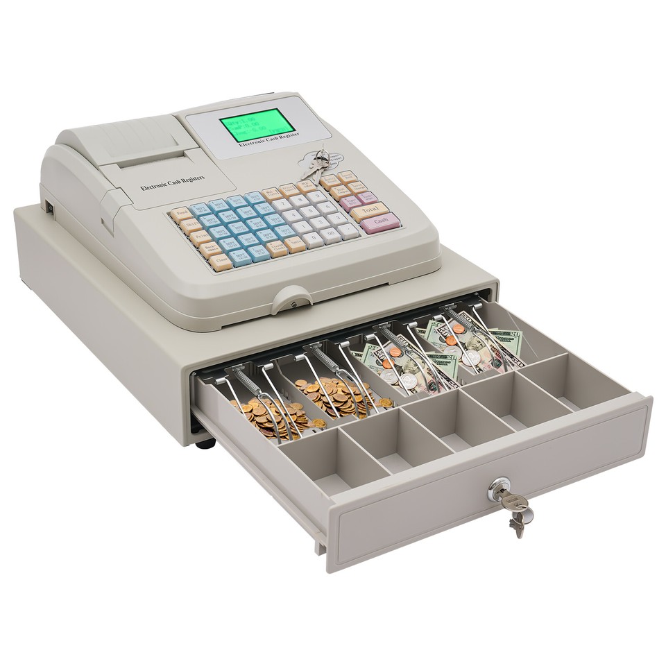 Electronic Pos Cash Register Cashier Machine With Drawer Financial ...