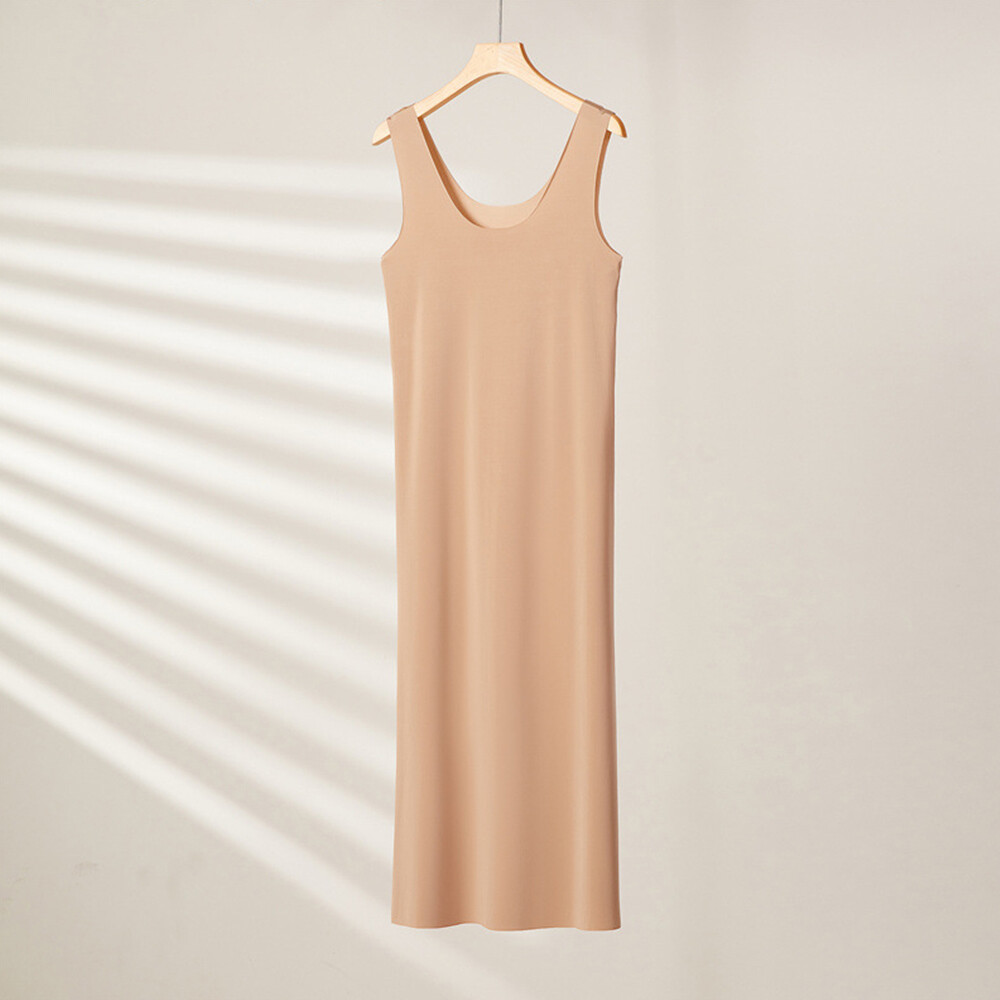 Dress Anti-Static Full Slips Lady Slip Under Lange Midi-Kleider Tank Φ ...