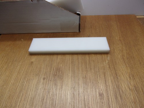 UHMW PE 1/2" X 2" X 8" White Opaque Rectangular Flat Bar Stock ...