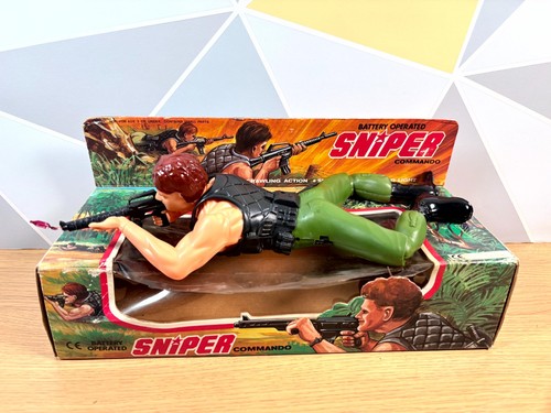 Vintage Sniper Commando Crawling Figure Toy Battery-Operated ...