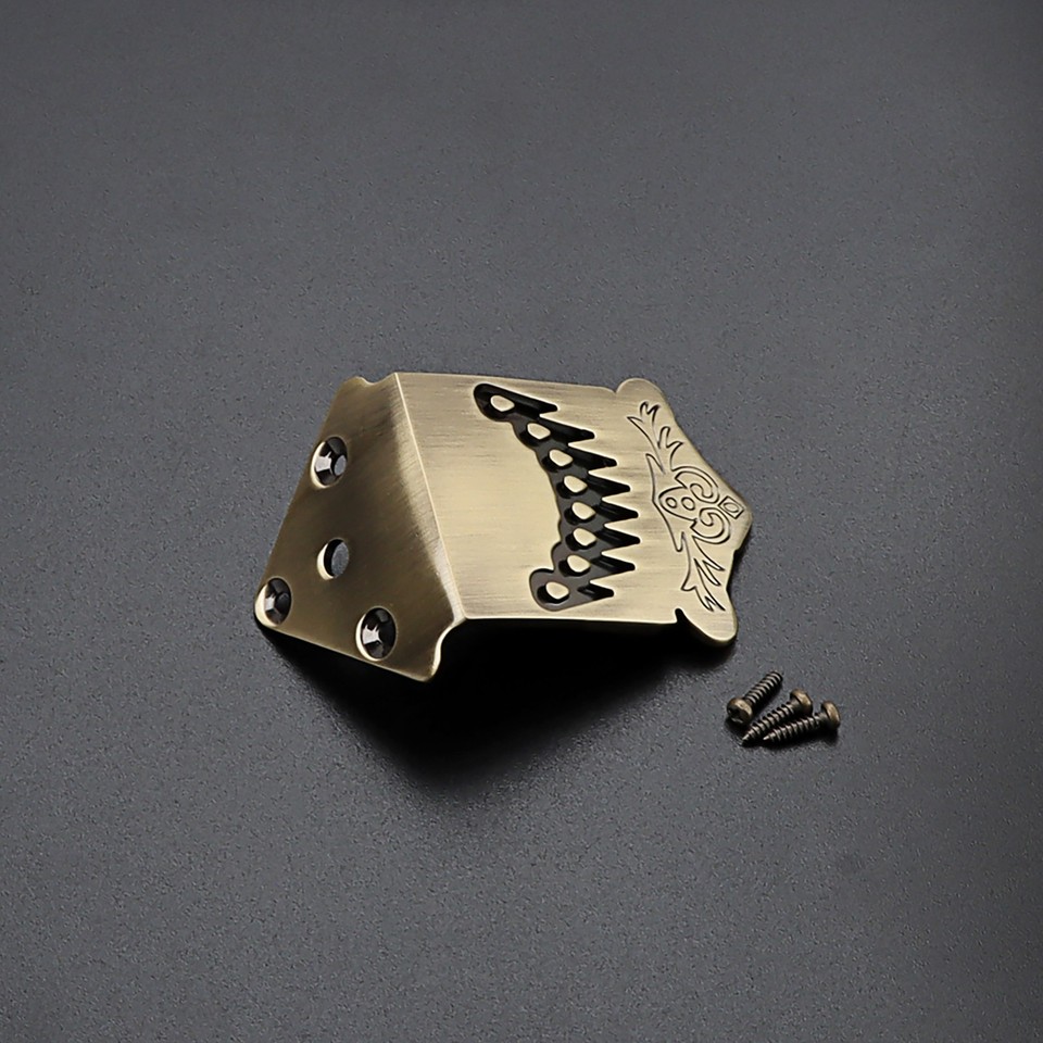 Bronze 8 String Mandolin Tailpiece Feather Pattern Metal Mandolin ...