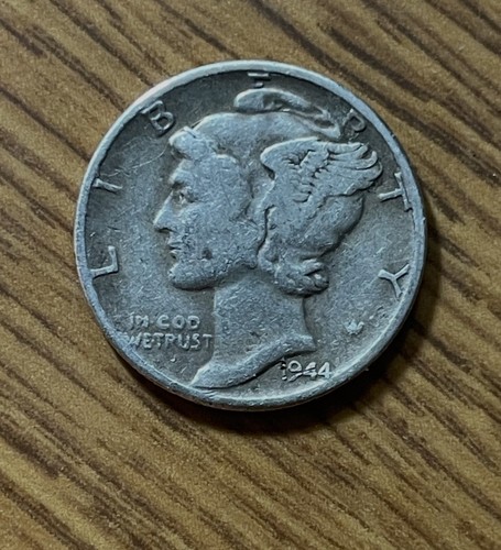 1944 W Mercury Dime Coin Error "In COD We Trust" nice Condition WW2 ERA ...