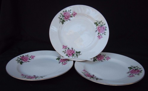 Vintage Dinnerware Pink Roses & Buds Pattern #CX248 by China 8" Salad ...