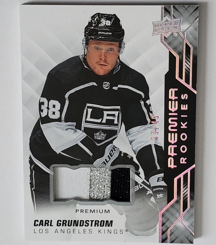 CARL GRUNDSTROM 2019-20 Upper Deck Premier Rookies Patch Card #61 ...
