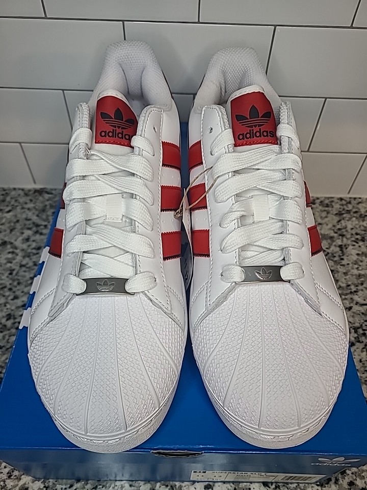 adidas Originals Superstar XLG Mens Sz 11 White Red Shoes IF6144 | eBay