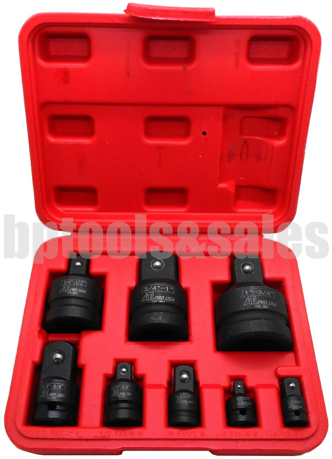 8pc AIR IMPACT SOCKET ADAPTER REDUCER SET 1/4" 3/8" 1/2" 3/4" 1" DR. CR ...