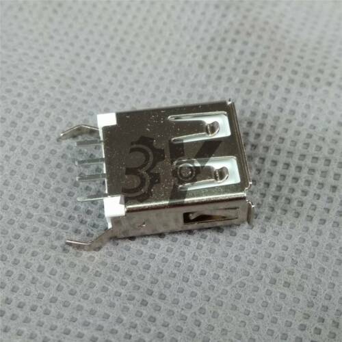 New HW-UAF-21 5Pcs USB Female Type-A 4Pin DIP Crooked Legs Socket ...