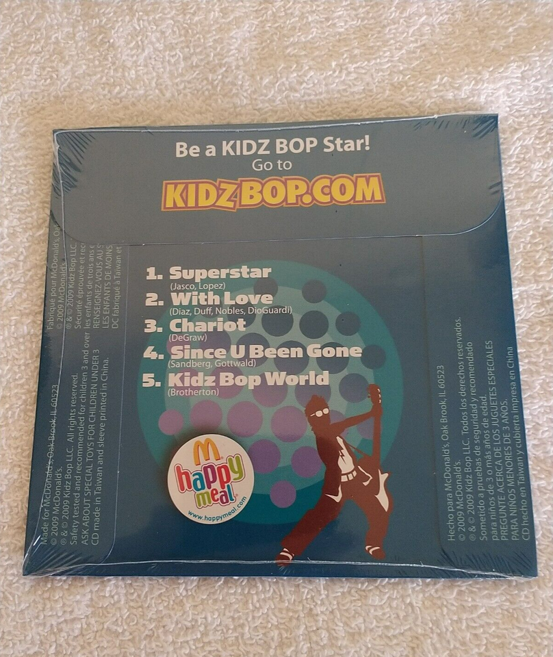 Kidz Bop 2 by Kidz Bop Kids CD McDonald's Happy Meal promo, Rock Pop ...