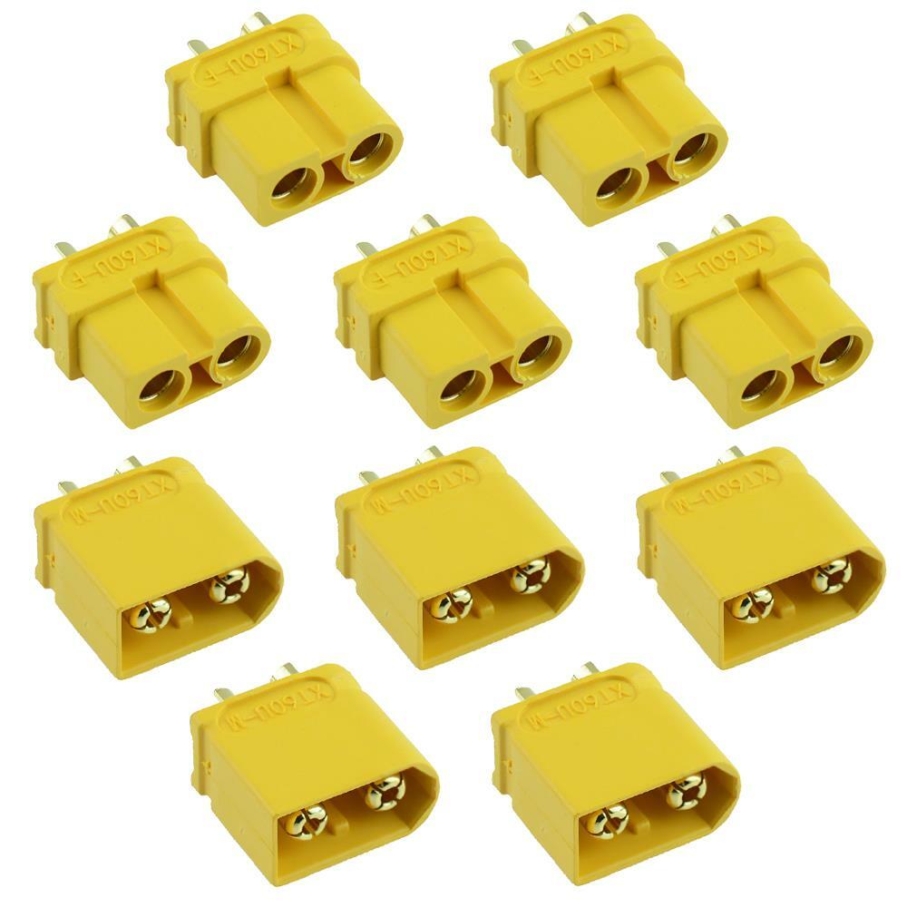 5 Pairs Male + Female XT60U Compact Gold Plated Connector 30A Amass | eBay