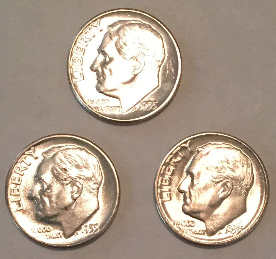 1955 P D S and Proof Silver Roosevelt Dime 4 coins included CP1589 | eBay