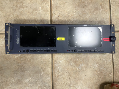 Datavideo TLM-702HD 2x 7" LCD Rack Monitor, Blue Color 4 Screens; With ...