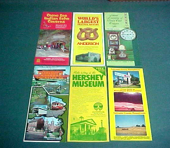 Vintage 1970's Lot of 16 Pennsylvania Travel / Vacation Brochures ...
