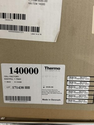 Thermo Scientific Nunc EasyFill Tray Cell Factory System 140000 (Box w ...