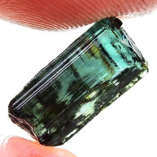 IF GREENISH BLUE 5.65ct 100% NATURAL UNHEATED BLUE TOURMALINE ROUGH ...