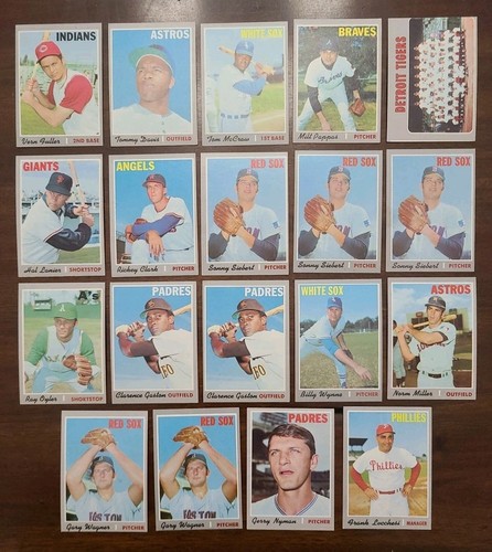 1970 Topps Baseball High Numbers Lot, 19 Cards, #547 and above, EX+ ...