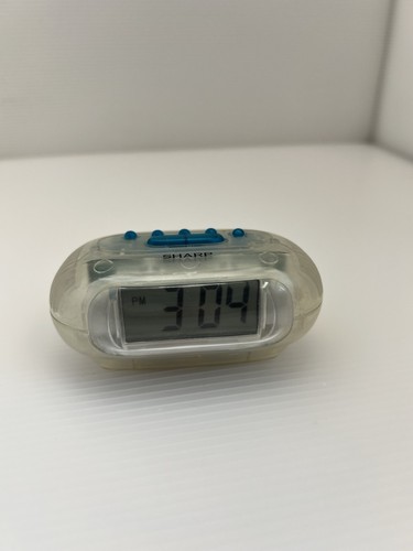 Vintage Sharp Alarm Clock Digital Time Frutiger Aero Clear Y2K Late 90s ...