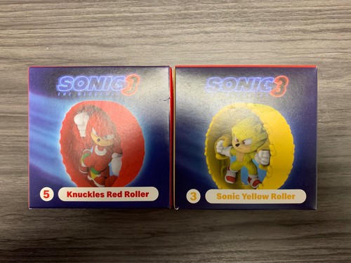 New Sonic Movie 3 mcdonalds toy, Sonic Yellow Roller, Super Sonic ...