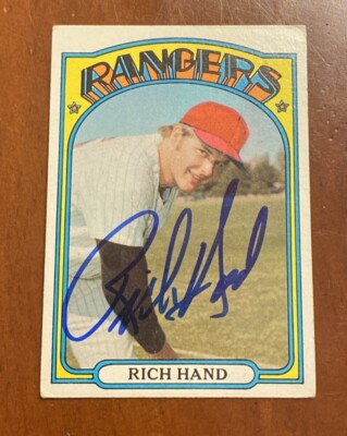 Rich Hand 1972 Topps #317 AUTOGRAPHED Signed Baseball Card TEXAS ...