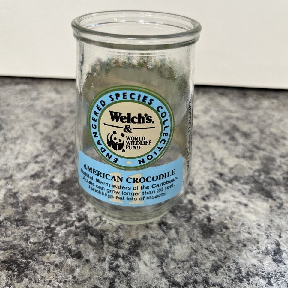 Welch’s Endangered Animal Collection America. Crocodile Jelly Glass | eBay