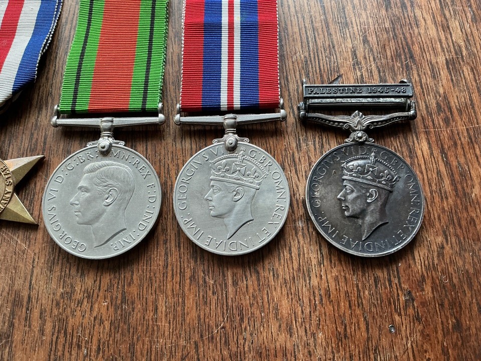 WW2 Medal Group Italy France Germany Star General Service Palestine ...