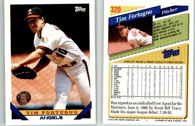 Tim Fortugno 1993 Topps Inaugural Rockies Stamped #320 Angels | eBay
