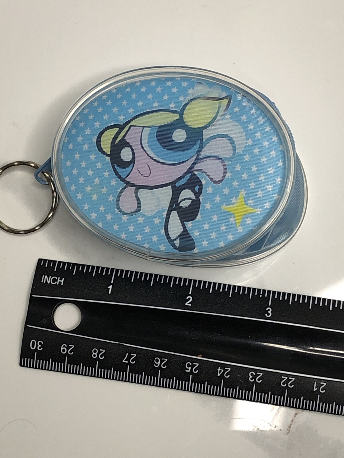THE POWERPUFF GIRLS 3D Coin Change Purse Keychain PPG Bubbles Rare ...